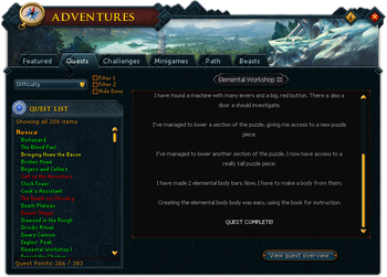 Quest points - Darkan